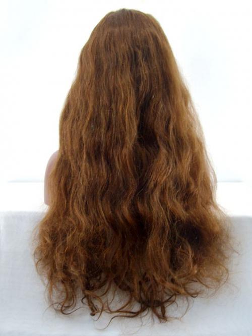 26 inches chinese virgin wavy full lace human hair wig with 130% ...