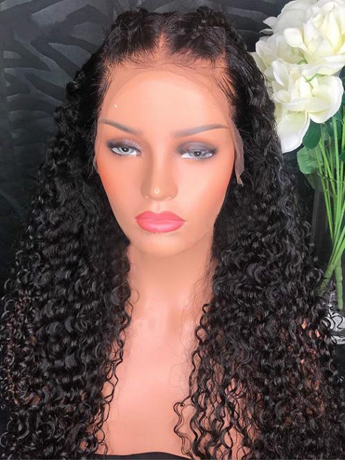 CURLY PERUVIAN VIRGIN 360 LACE FRONTAL HUMAN HAIR WIG - DW118 - Home ...