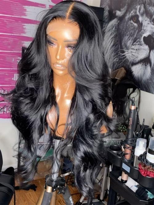 Burano Crystal Invisible Lace Wig New Long Straight Brazilian Virgin