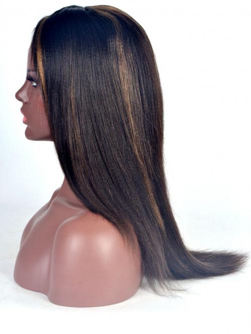 14 Inches Straight Brazilian Virgin Full Lace Human Hair Wig With