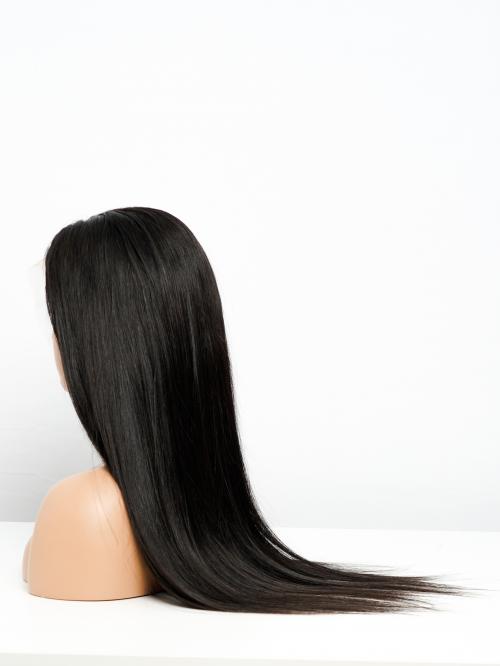 NEW THICK DENSITY UPGRADE VIRGIN LONG STRAIGHT HD LACE- FRONT WIG-DS001 ...