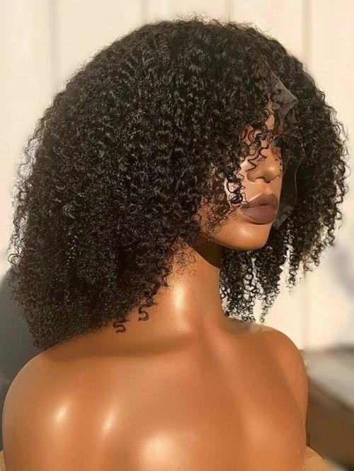 14 Inches Big Curly Human Hair Lace Front Wig Cst066 1 Home