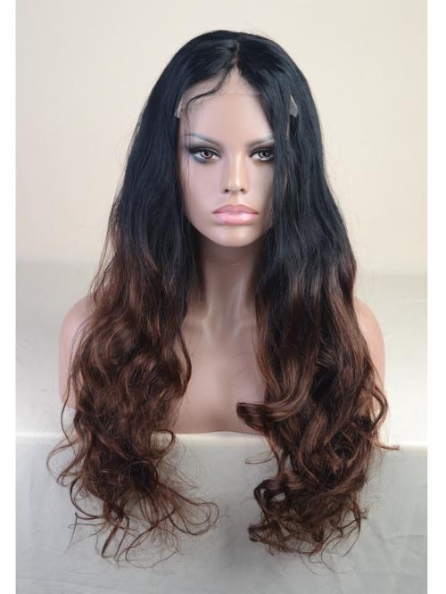 Stock Ombre Wavy Full Lace Human Hair Wig-WC030 - Shop by Hairstyle ...